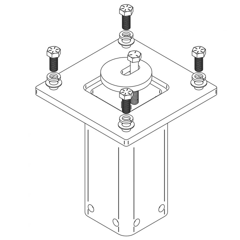 MAGNUM® MMA-BASE12G Concrete Base Plate - Galvanized - Magnum Piering