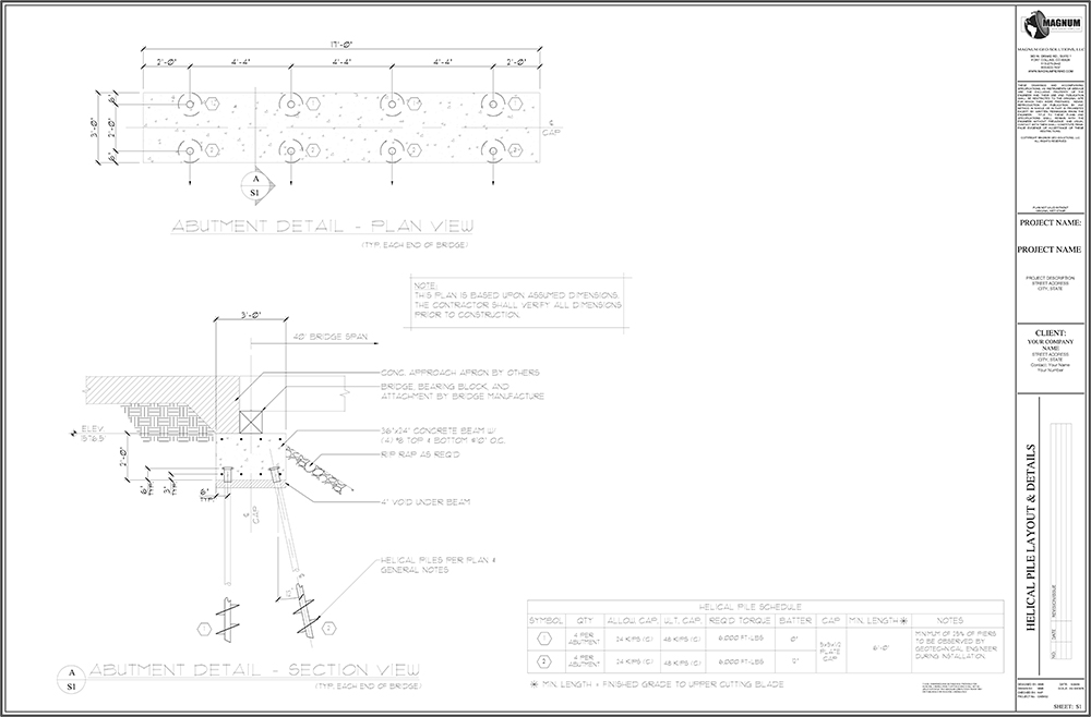 Bridge Abutment Drawings