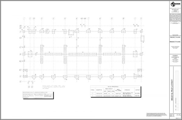 5-Story Parking Garage Pile Layout - Magnum Piering